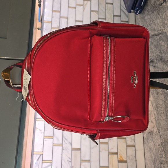 Coach | Bags | Coach Red Nylon And Leather Backpack | Poshmark